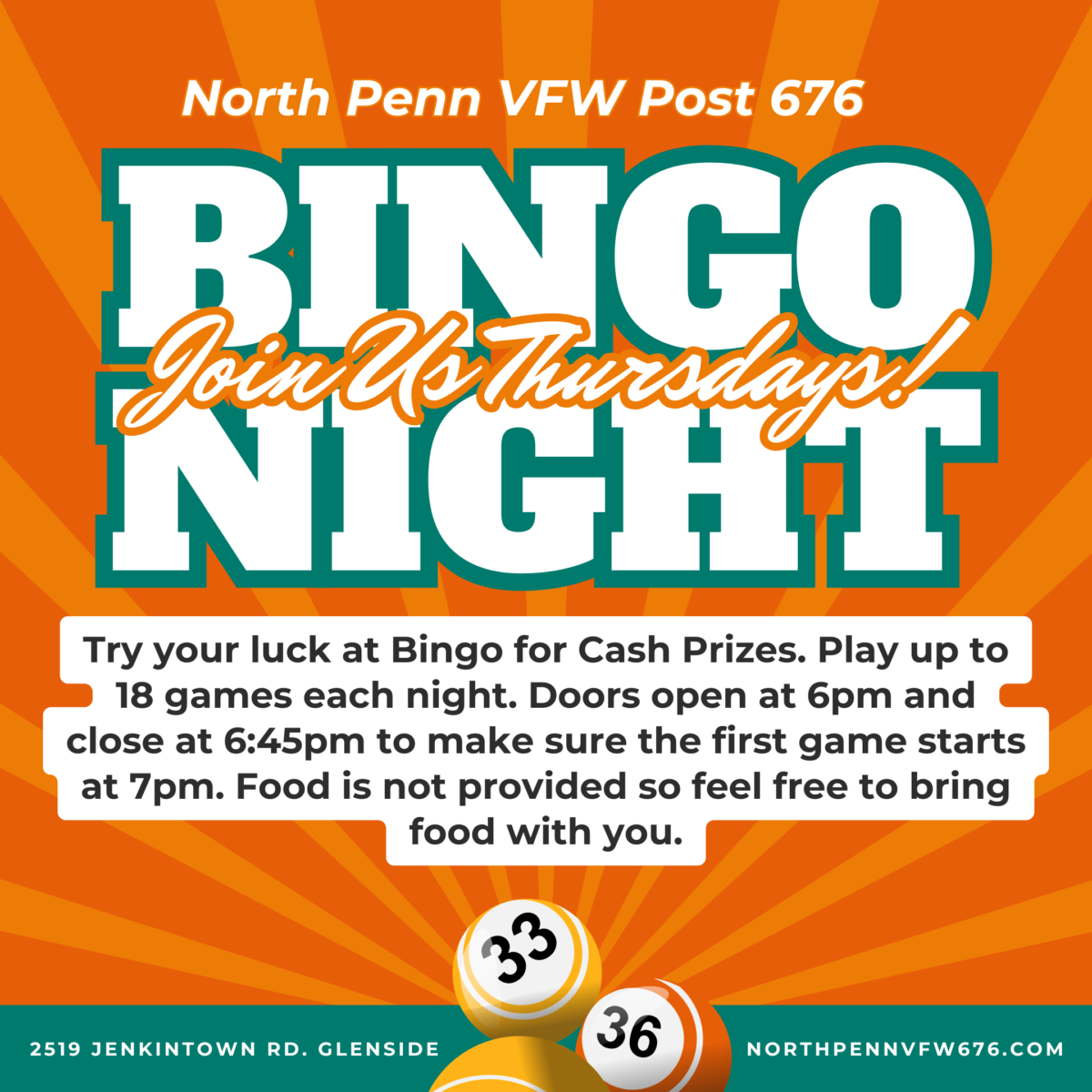 Event Calendar – North Penn VFW Post 676